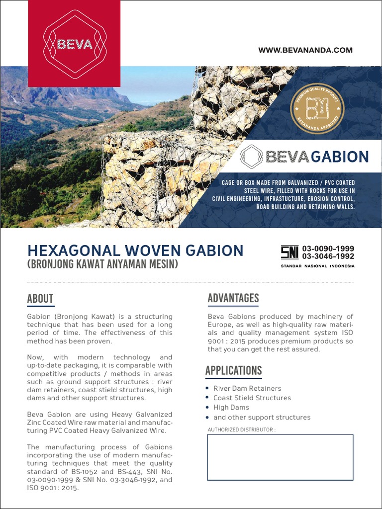 Hexagonal Woven Gabion: (Bronjong Kawat Anyaman Mesin) | Download Free ...