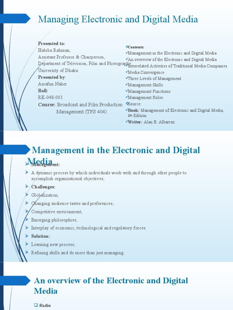 Managing Electronic and Digital Media | PDF | Performance Appraisal ...