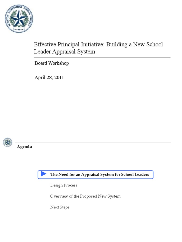 Effective Principal Initiative: Building A New School Leader Appraisal ...