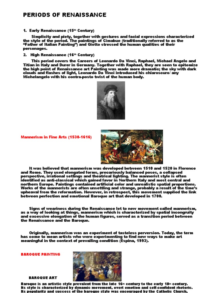 The Evolution of Renaissance Art: From Early Renaissance to Neo ...