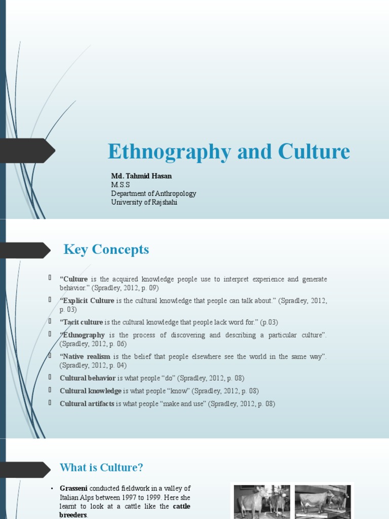Presentation On - Ethnography and Culture - Edited by Spradley | PDF | Ethnography | Science