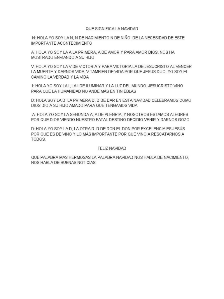 Navidad Acrostico | PDF