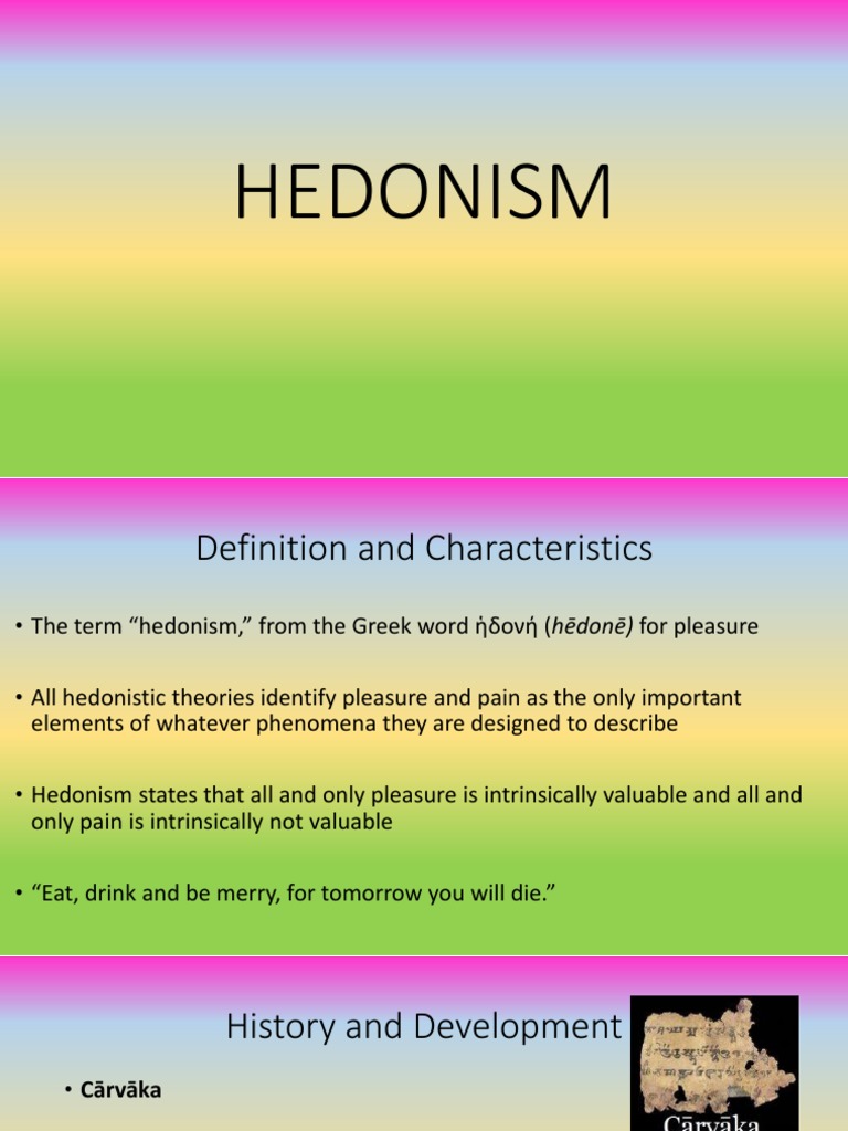 Hedonism | PDF | Hedonism | Pleasure