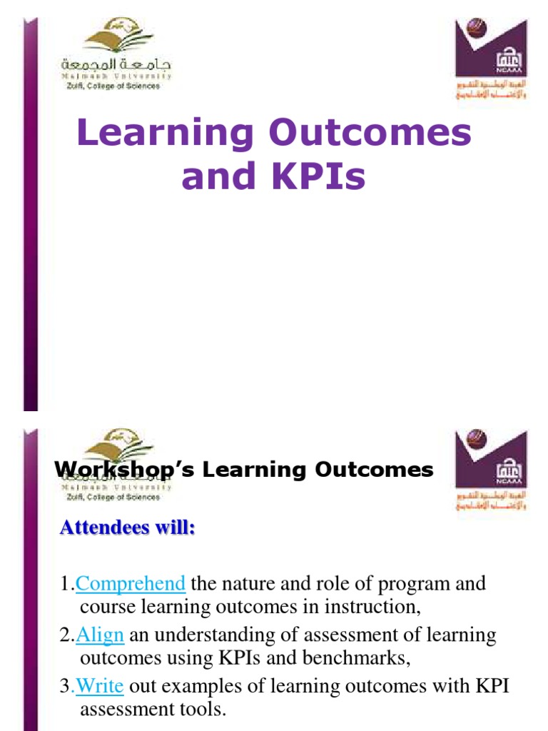 Learning Outcomes and KPIs | PDF | Learning | Educational Assessment