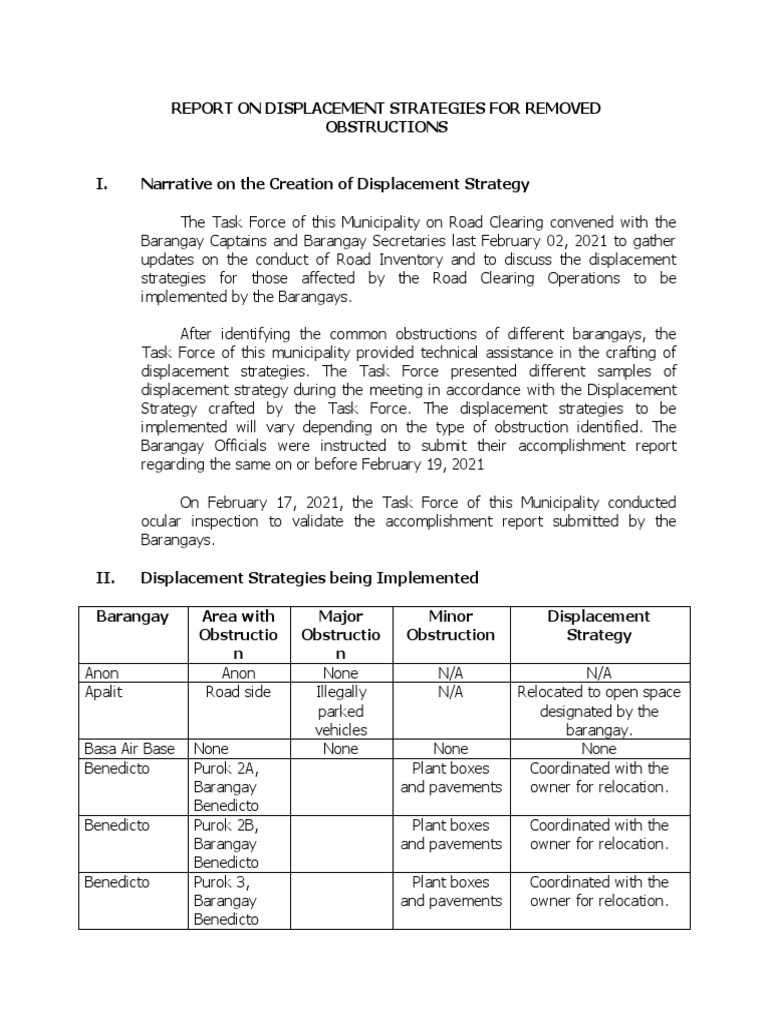 Purok Signage Relocation Report | PDF