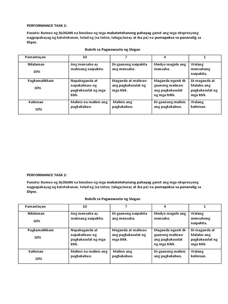 Performance Task 2 | PDF