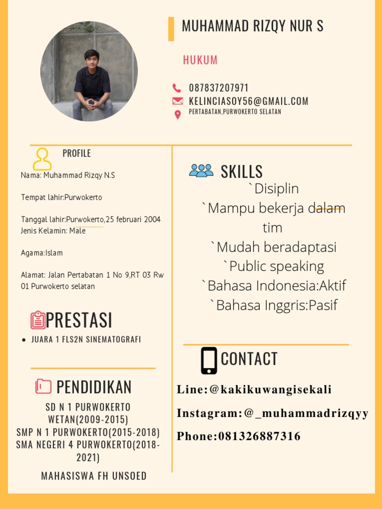 CV Muhammad Rizqy Nur Setyo - 2 | PDF