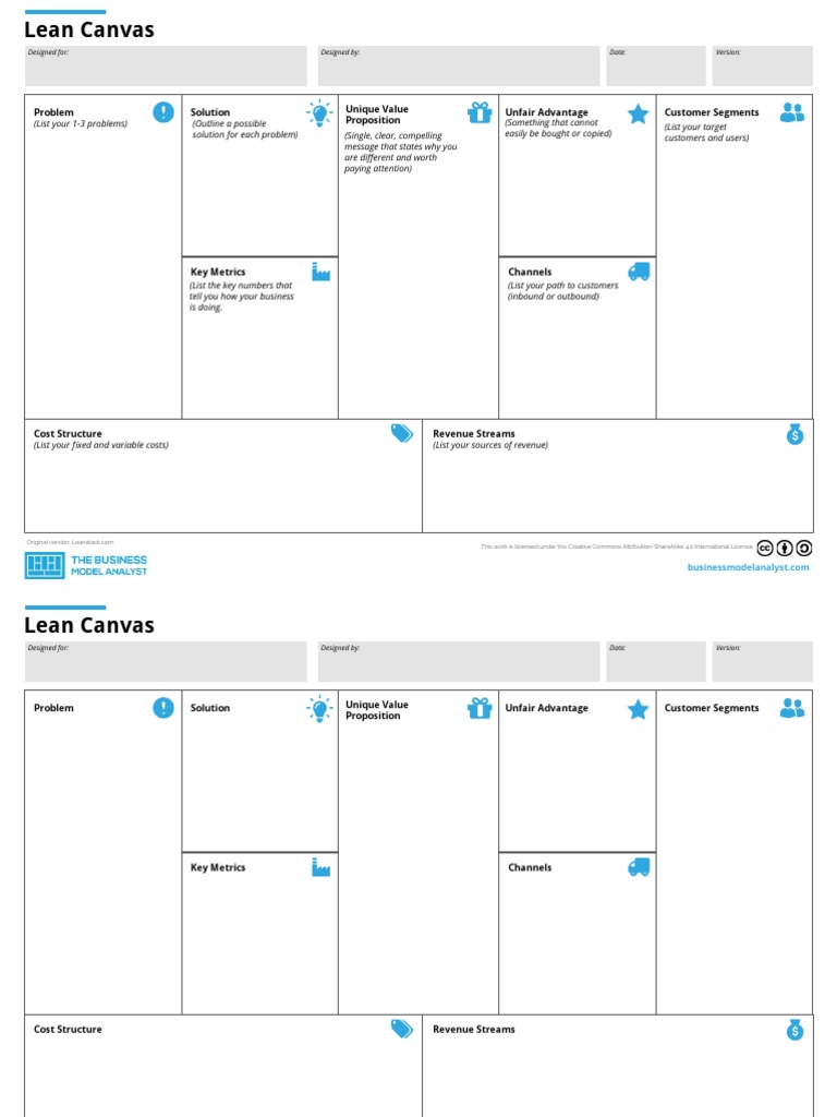 Lean-Canvas-Template-PDF-0isorx (1) - 2-3 | PDF | Business Process ...