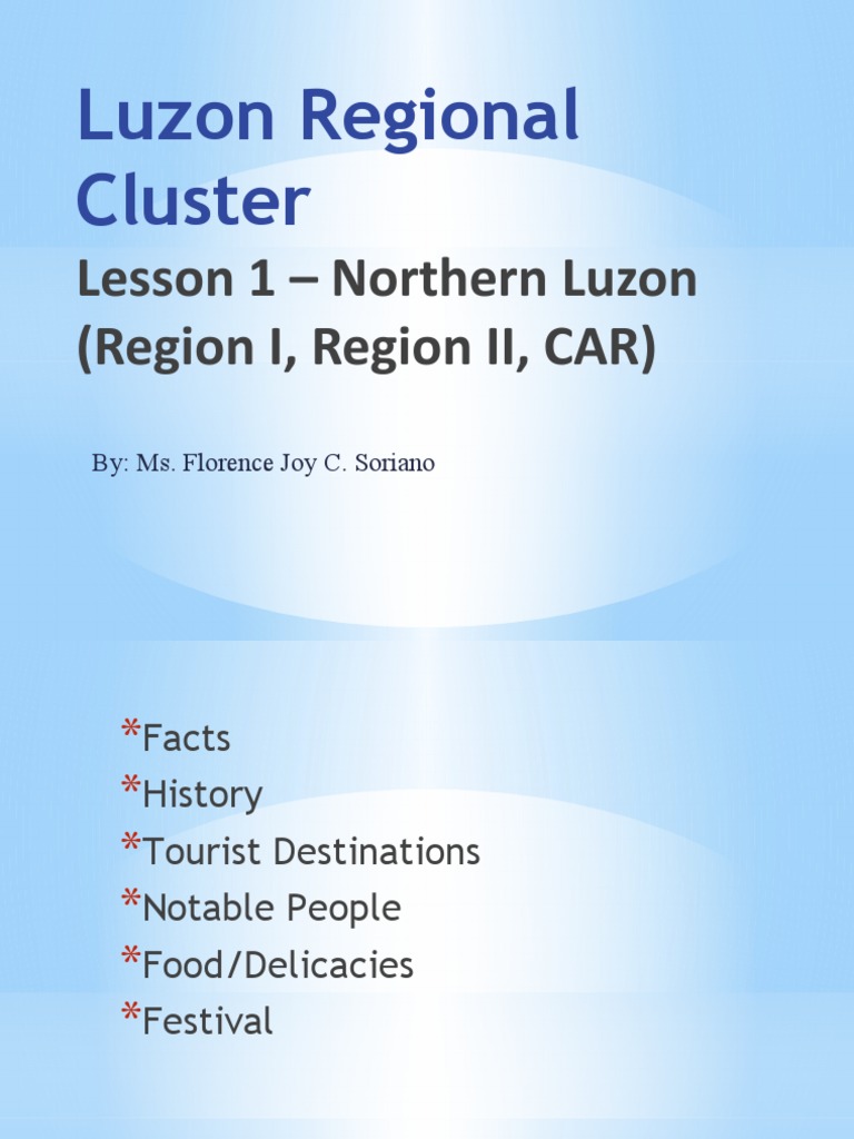 Luzon Regional Cluster | PDF | Philippines