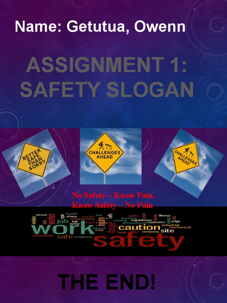 Name: Getutua, Owenn: Assignment 1: Safety Slogan | PDF