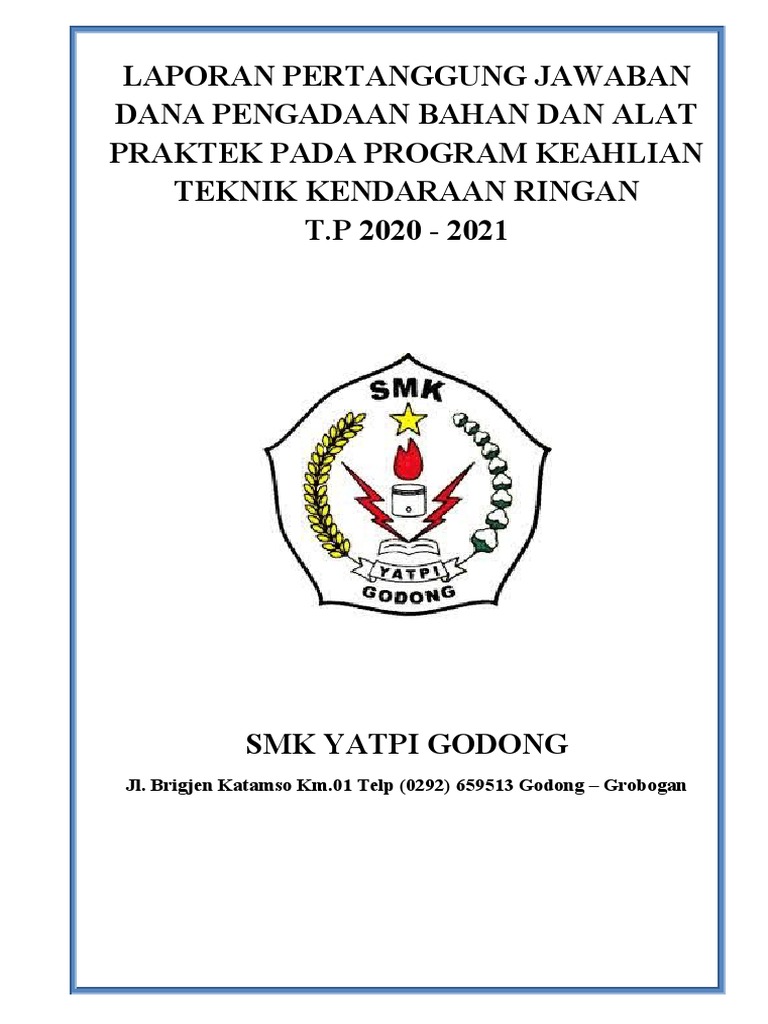 Sampul LPJ Dana Pengadaan SMK Yatpi | PDF