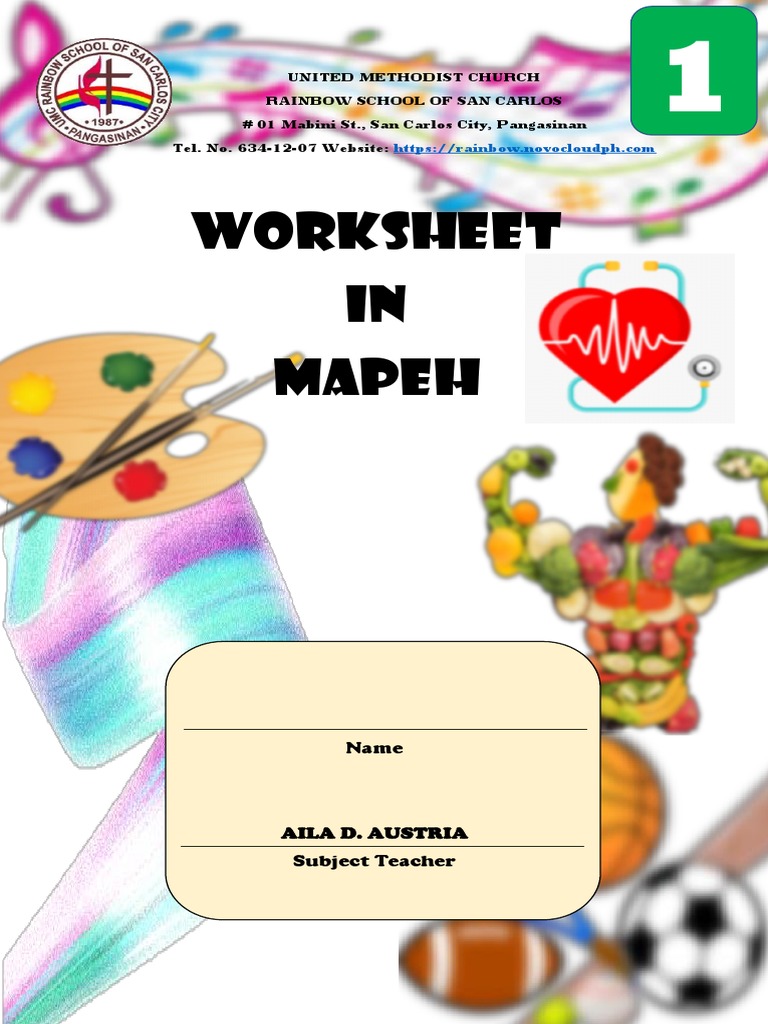 Worksheets in MAPEH 1 Week 1 2 | PDF | Foods | Healthy Diet
