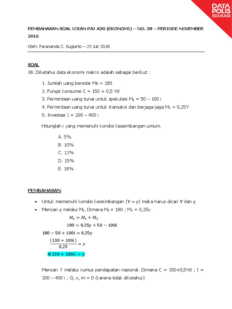 Contoh Soal Is LM | PDF