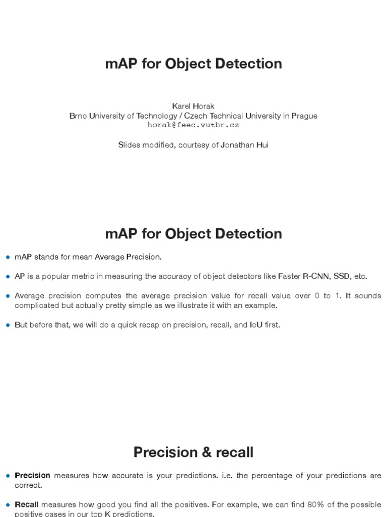 mAP For Object Detection | PDF | Integral | Applied Mathematics