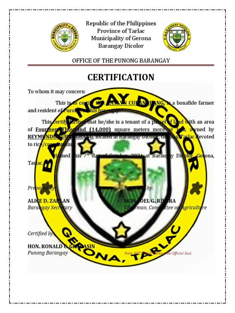 Certification Corn | PDF