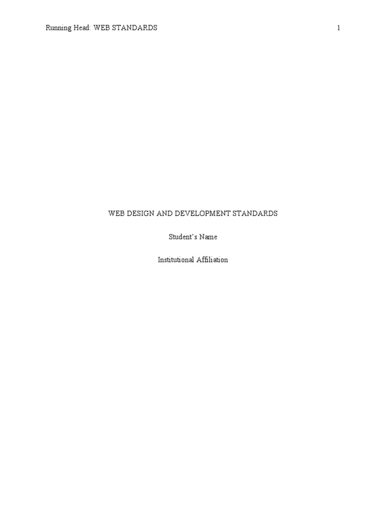 Web Design and Development Standards | PDF | World Wide Web | Internet ...