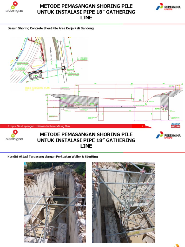 Metode Shoring Pile untuk Pipa 18” | PDF