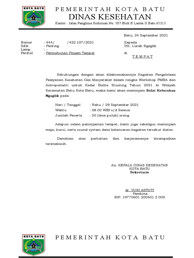 Pinjam Ruangan | PDF