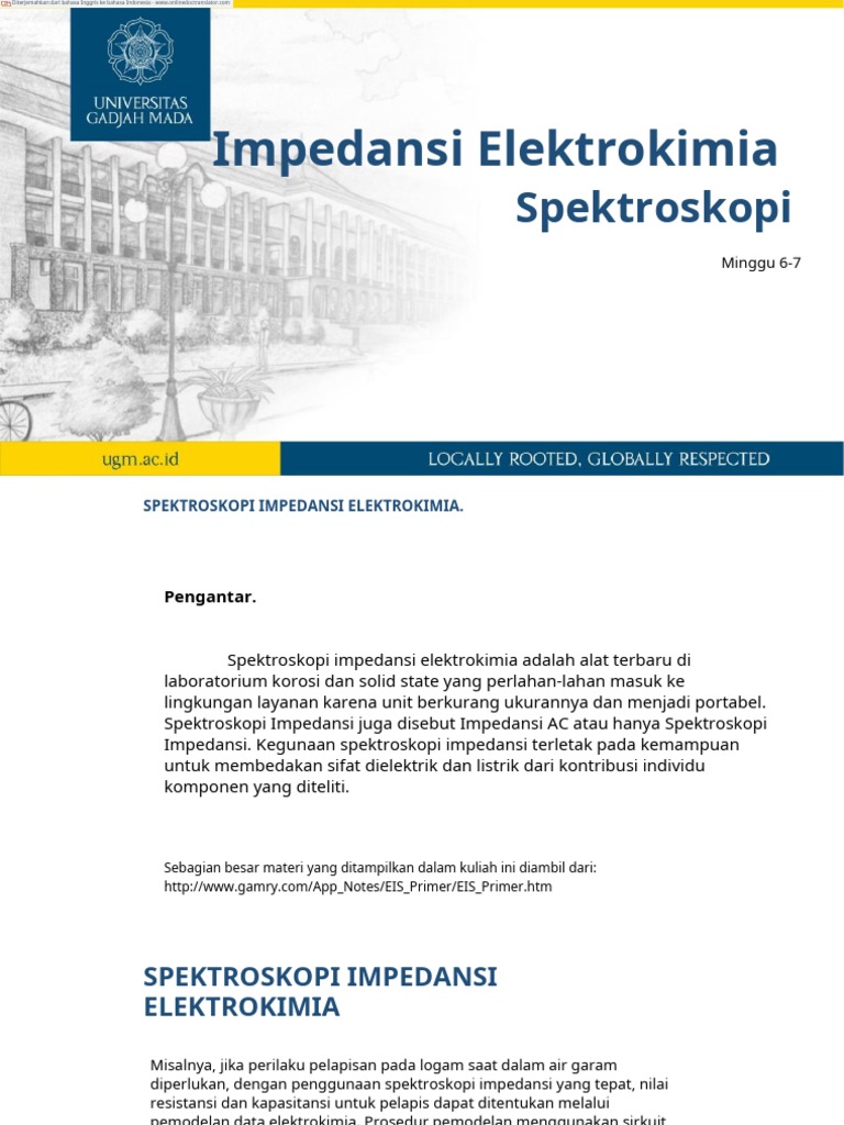 Spektroskopi Impedansi Elektrokimia | PDF