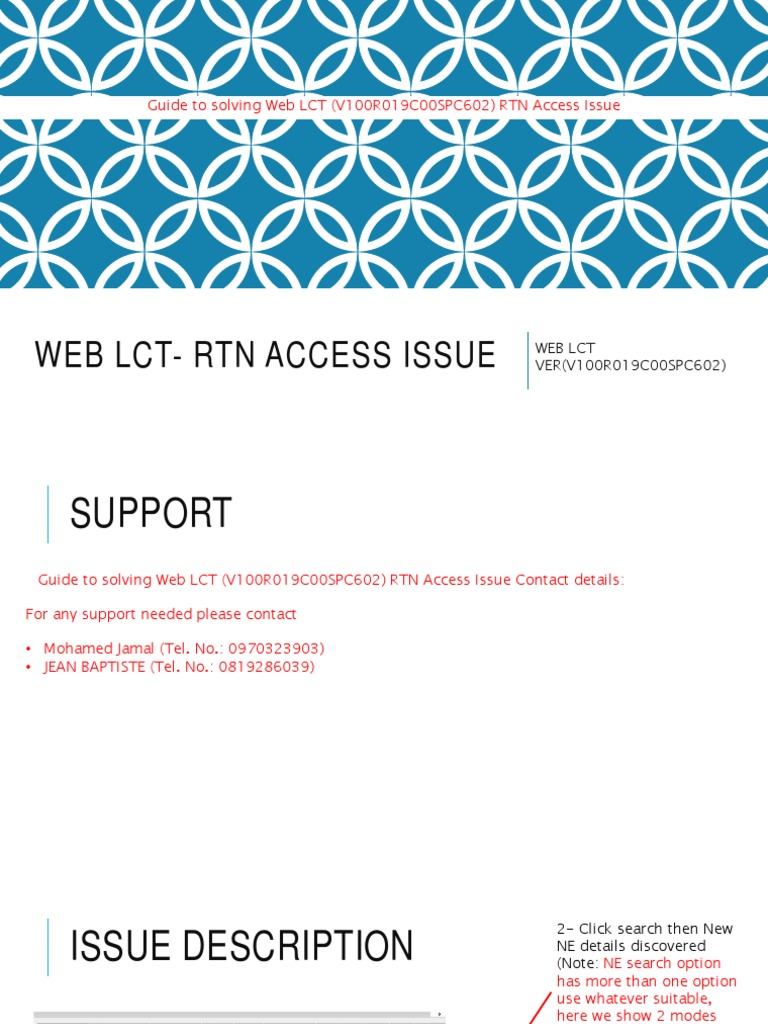 Web LCT - RTN Access Issue | PDF | Internet & Web | World Wide Web