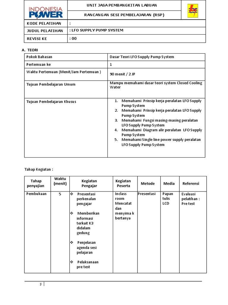 06.1 RSP - BAB II - LFO Supply Pump System | PDF