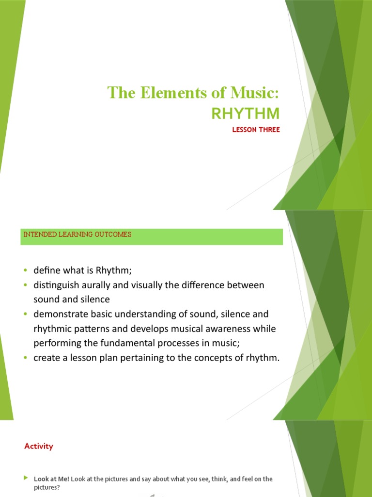The Elements of Music: Rhythm: Lesson Three | PDF | Rhythm | Rhythm And ...
