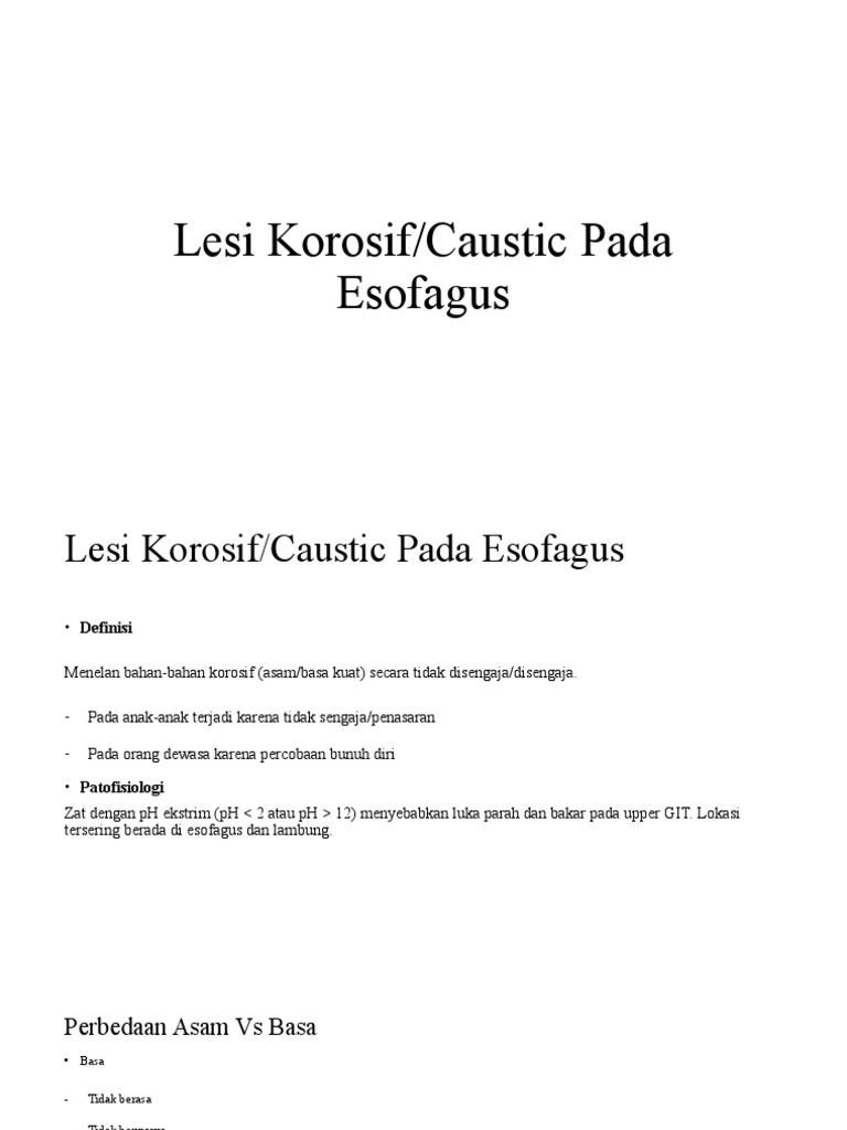 Lesi Korosif Esofagus | PDF