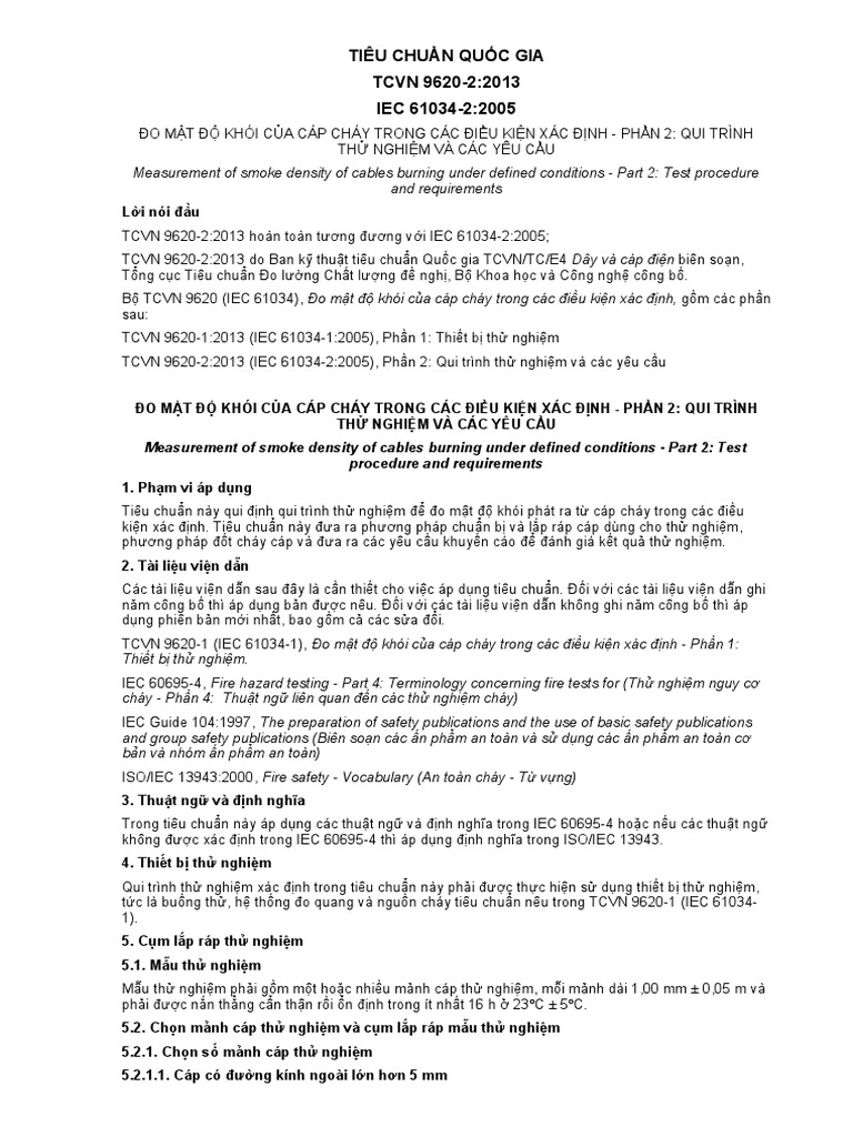 TCVN 9620-2 - 2013 - Iec 61034-2 - 2005 | PDF