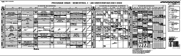 Program Orar - Semestrul 1 - An Universitar 2021-2022 | PDF