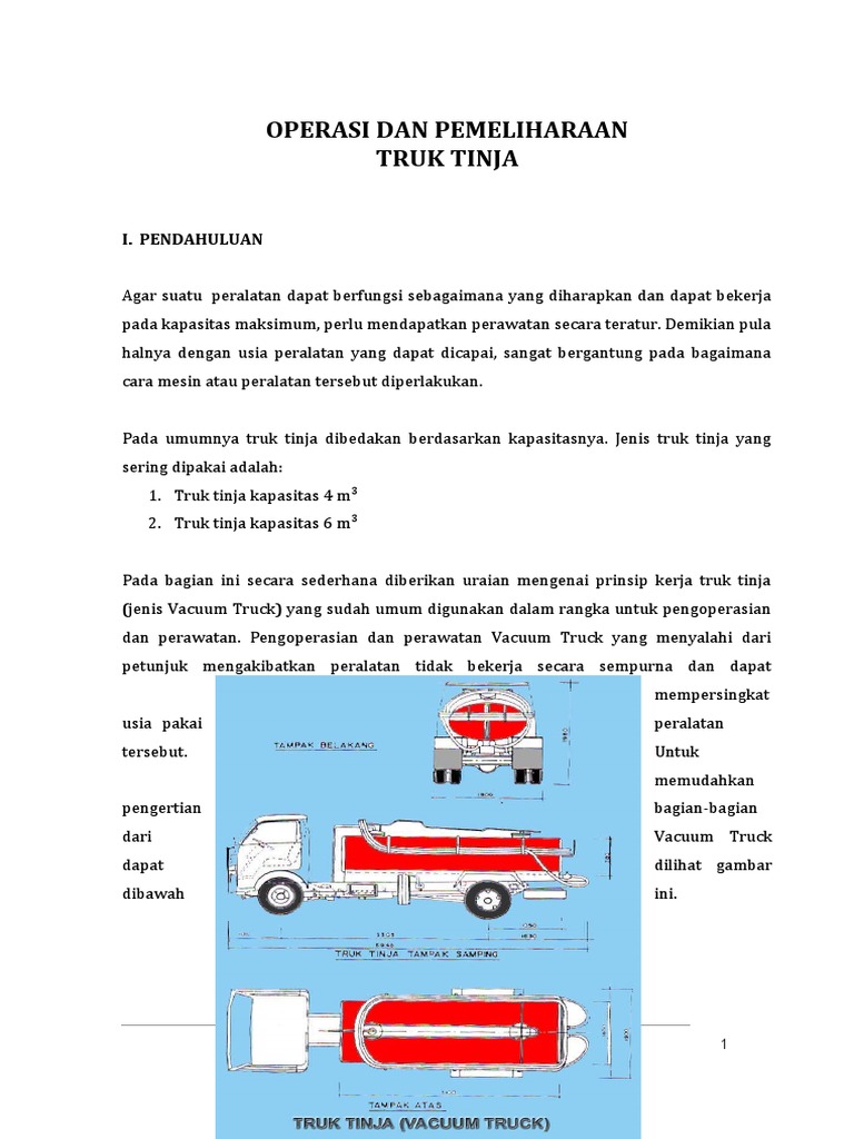 SOP O Dan M Truk Tinja | PDF