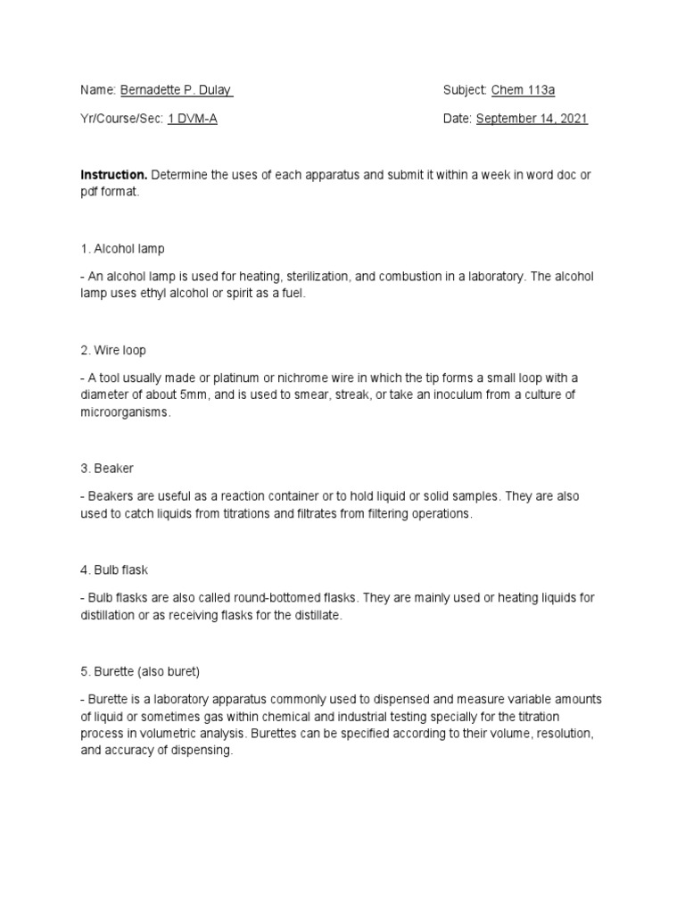 Functions of Laboratory Apparatus Finished Sa Wakas Hhuhuhu | Download ...