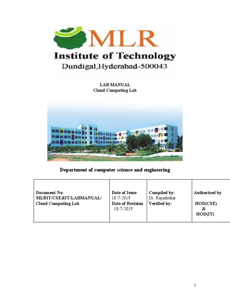 Cloud Computing Lab Manual Final Pdf Cloud Computing My Sql