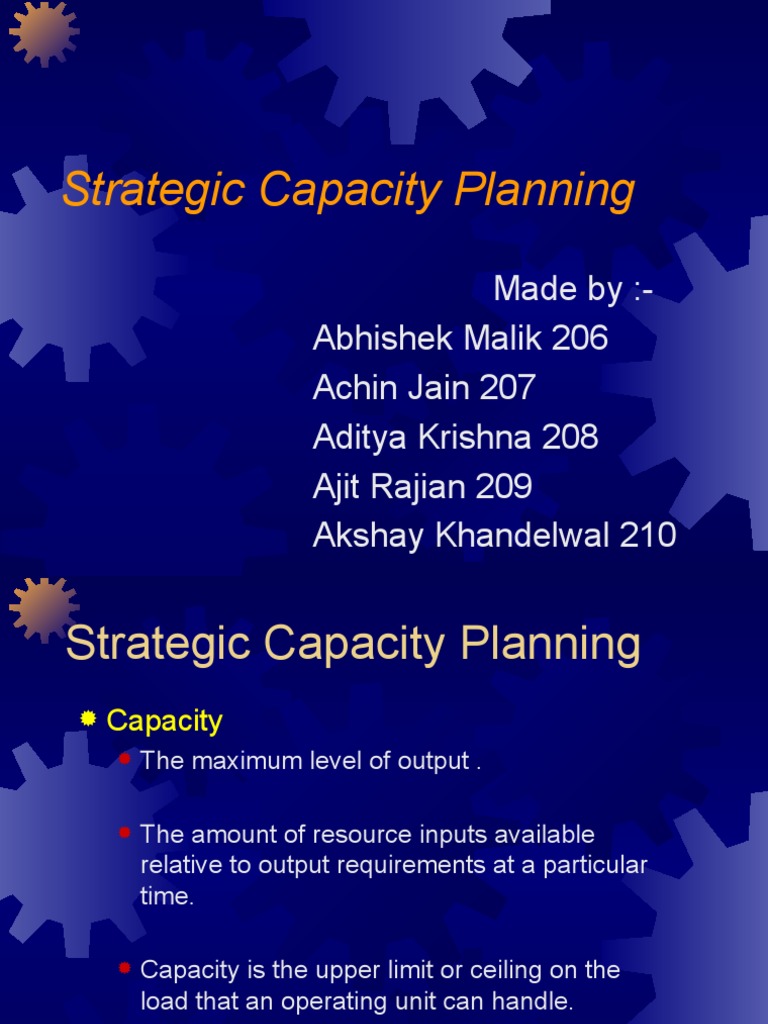 Strategic Capacity Planning | PDF | Economics | Marketing