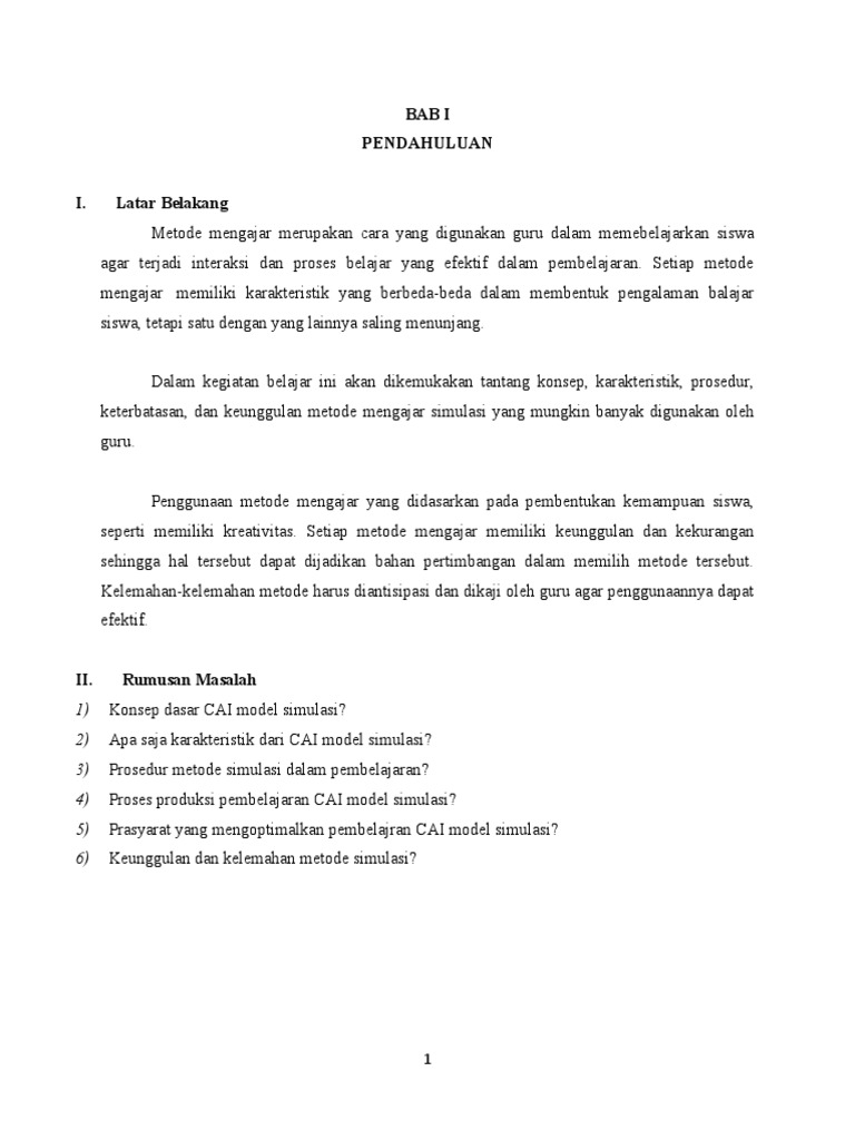 Makalah Model Simulasi | PDF