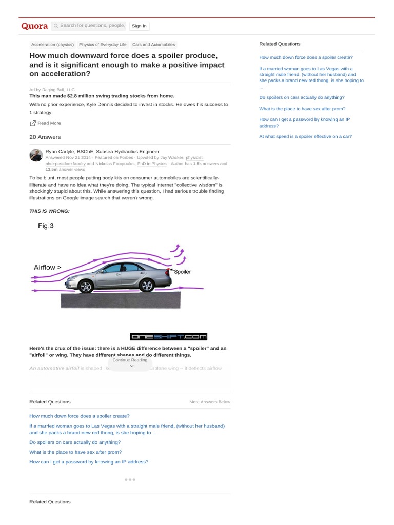Downforce Analysis SIMPLE | PDF | Force