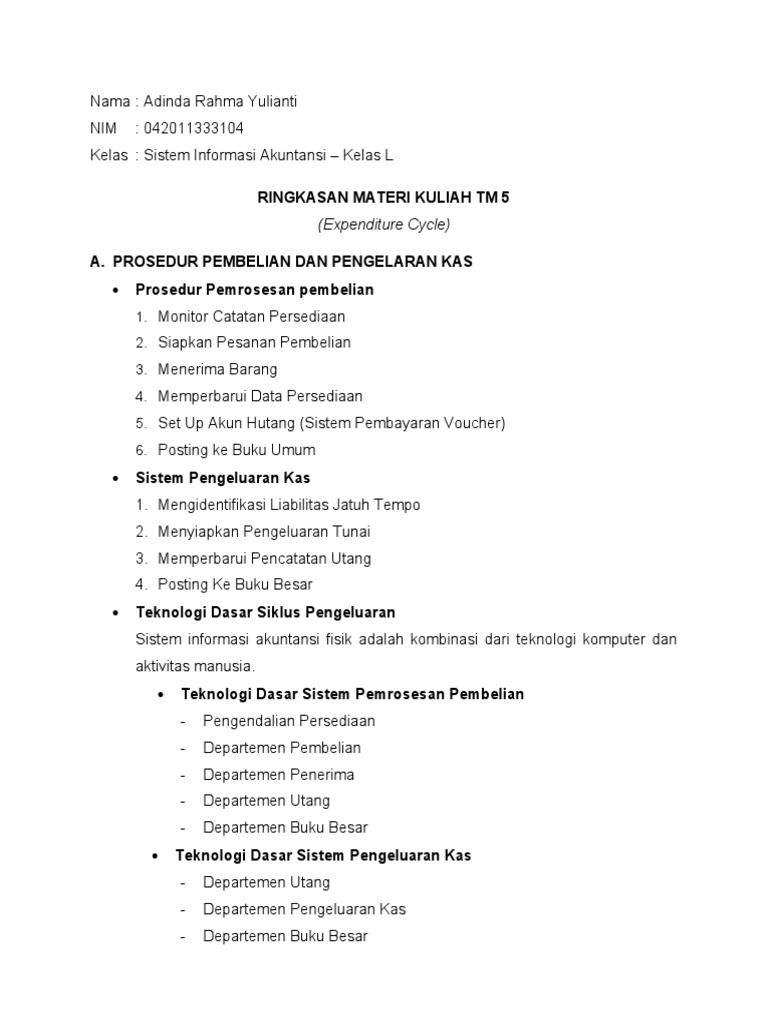 RMK TM 5 Sistem Informasi Akuntansi | PDF