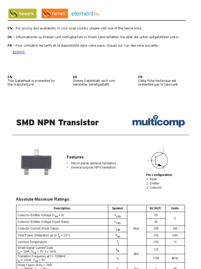 68w Transistor | PDF | Bipolar Junction Transistor | Transistor