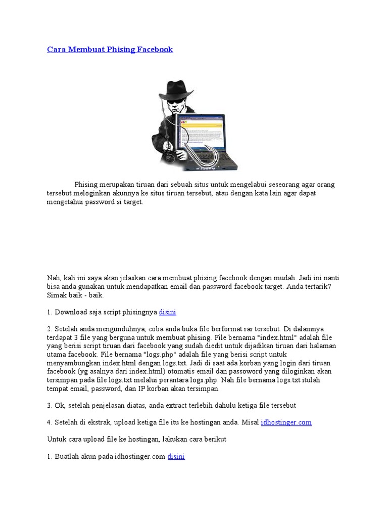 Cara Membuat Phising Facebook | PDF
