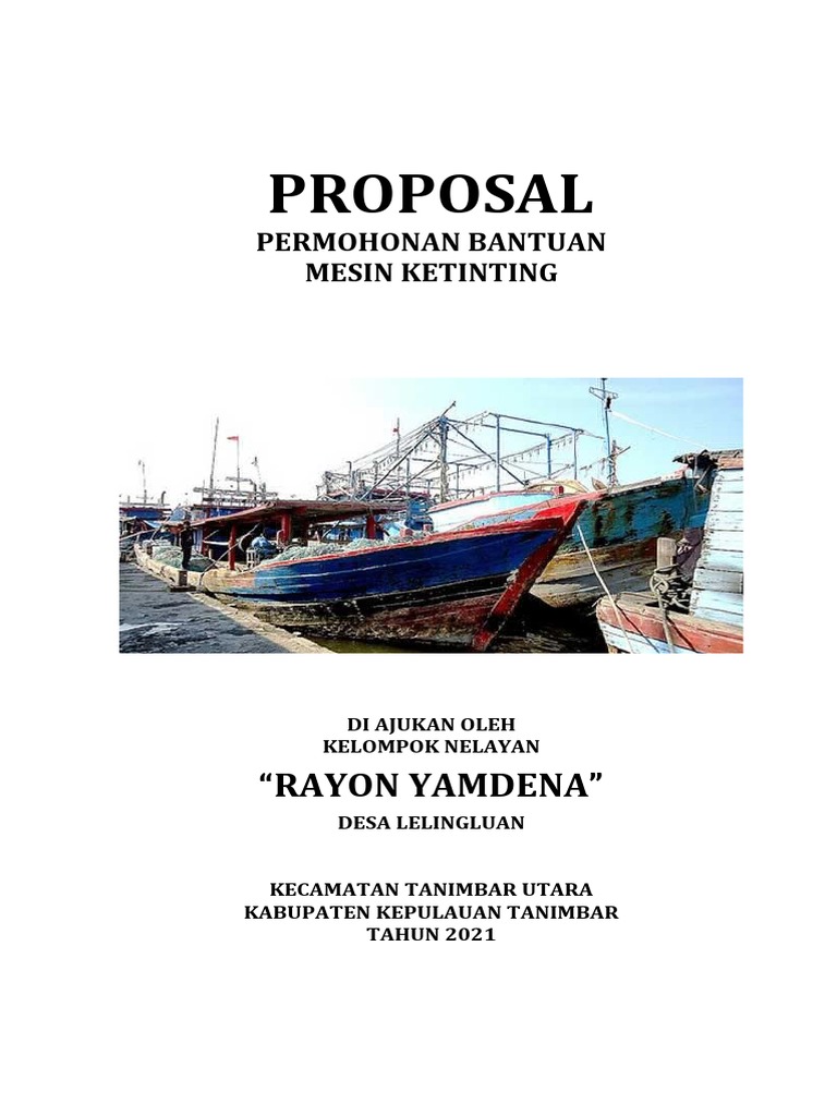 Proposal Bantuan Mesin Ketinting Nelayan | PDF