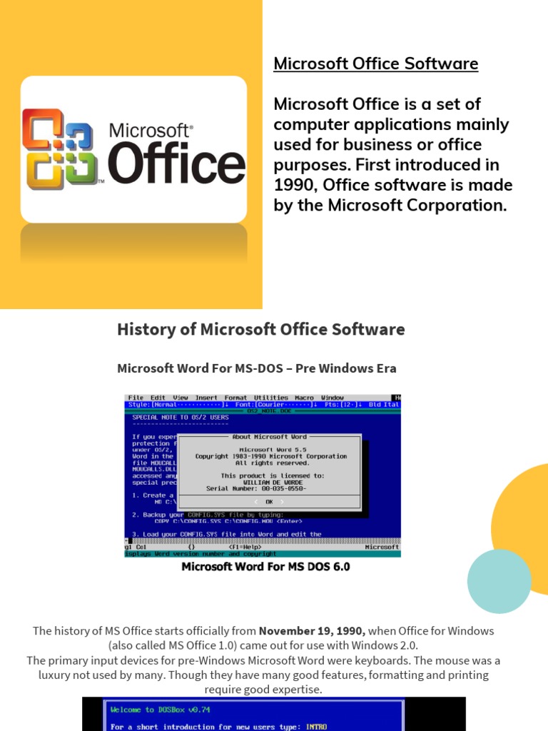 Lecture1 MSOffice Evolution | PDF | Microsoft Office | Microsoft Word