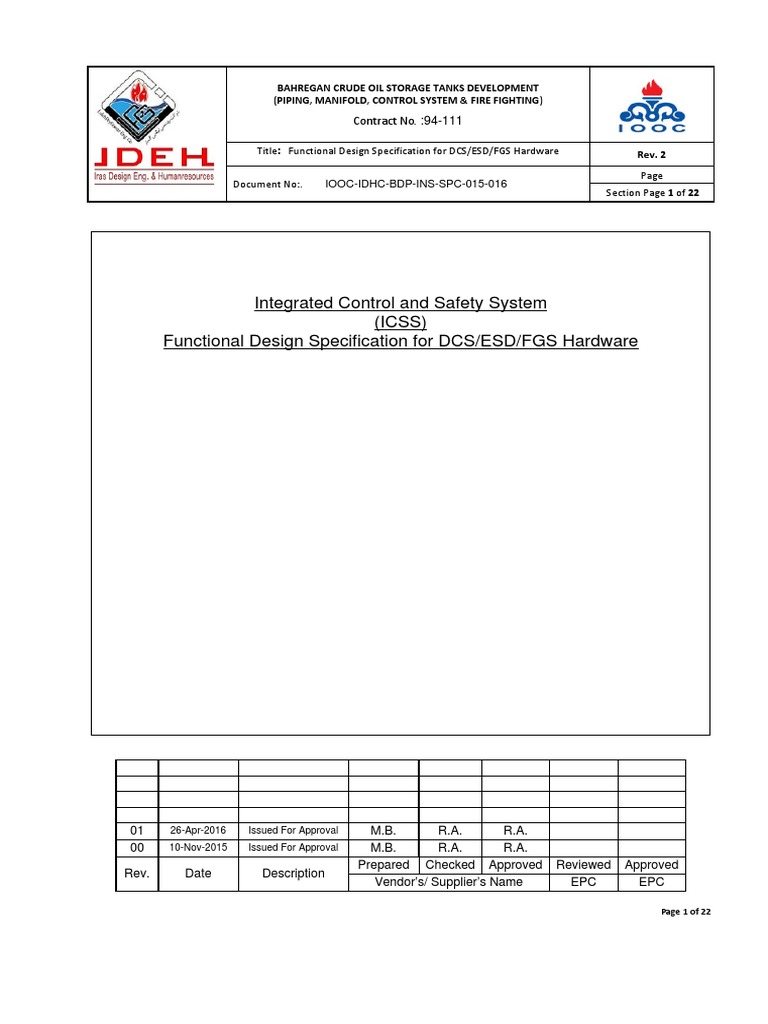 Iooc Idhc BDP Ins SPC 015 016 Esd R2 | PDF | Network Switch ...