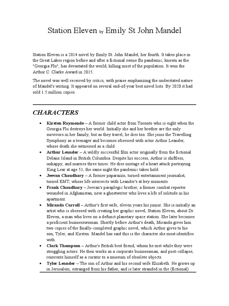 Station Eleven - EnG. C1.1 | PDF
