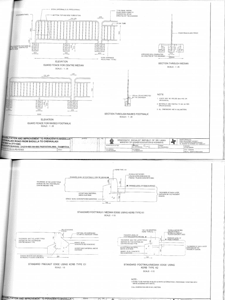 Typical Kerb Drawing | PDF