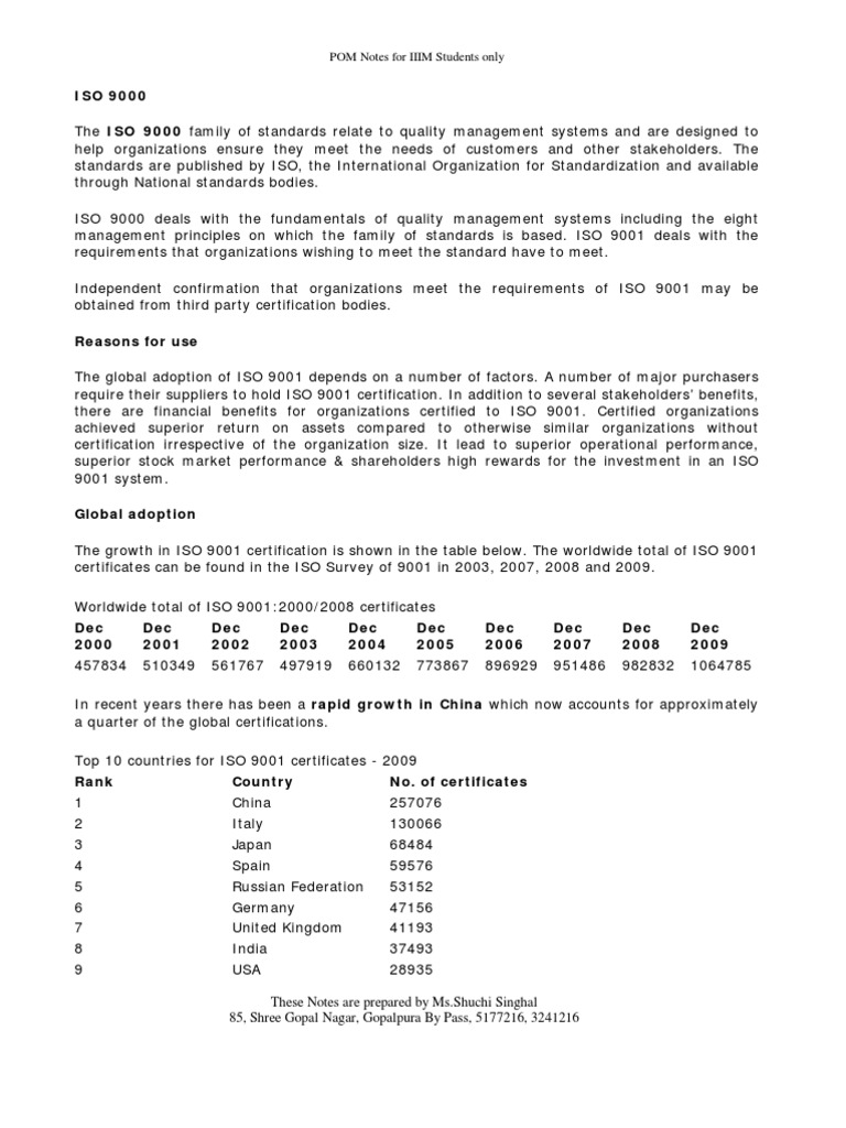 ISO Certification | PDF | Iso 9000 | Audit