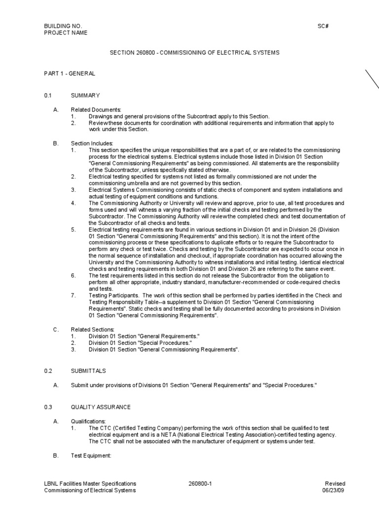 260800 | PDF | Specification (Technical Standard) | System