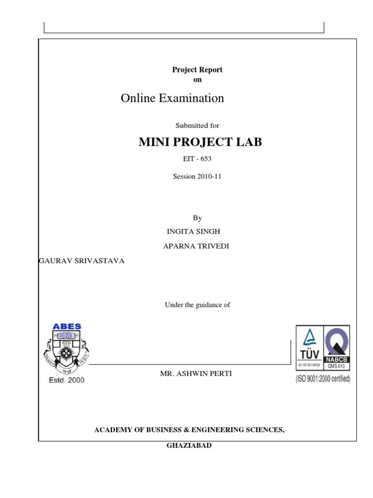 Project Report Format Mini Project Lab | PDF | Typefaces | Letter Case