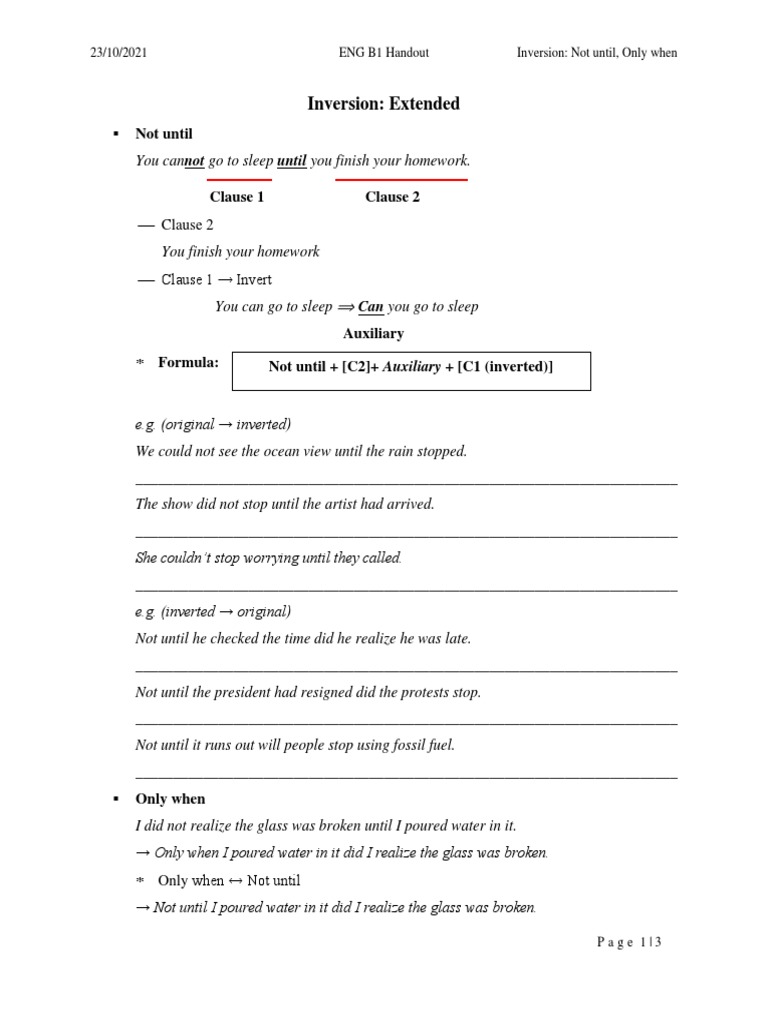 Inversion Techniques: Applying 'Not Until' and 'Only When' Structures ...
