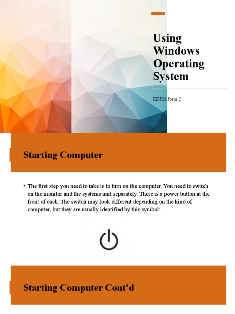 Using Windows Operating System | PDF | Computer File | Icon (Computing)