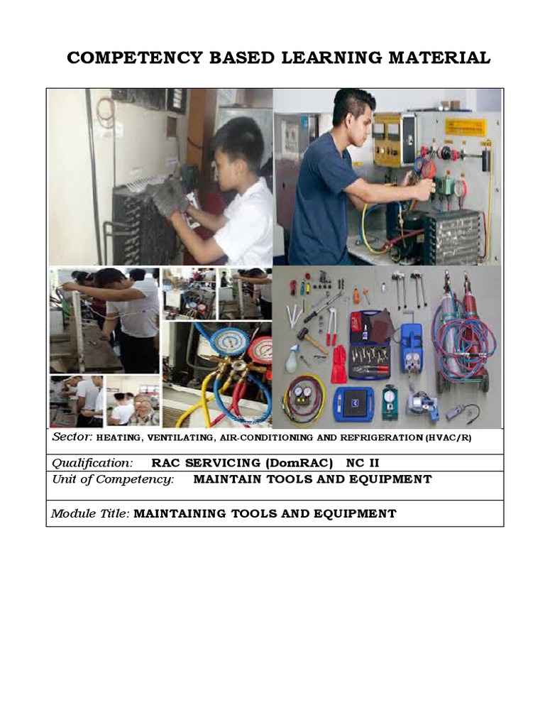Maintaining Tools and Equipment in HVAC/R | PDF | Electrical ...