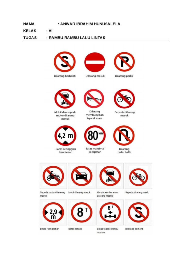 Rambu Rambu Lalu Lintas | PDF